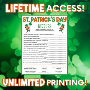 Riddles St Patricks Day Games for Kids, Trivia Game, St Patricks Games ...