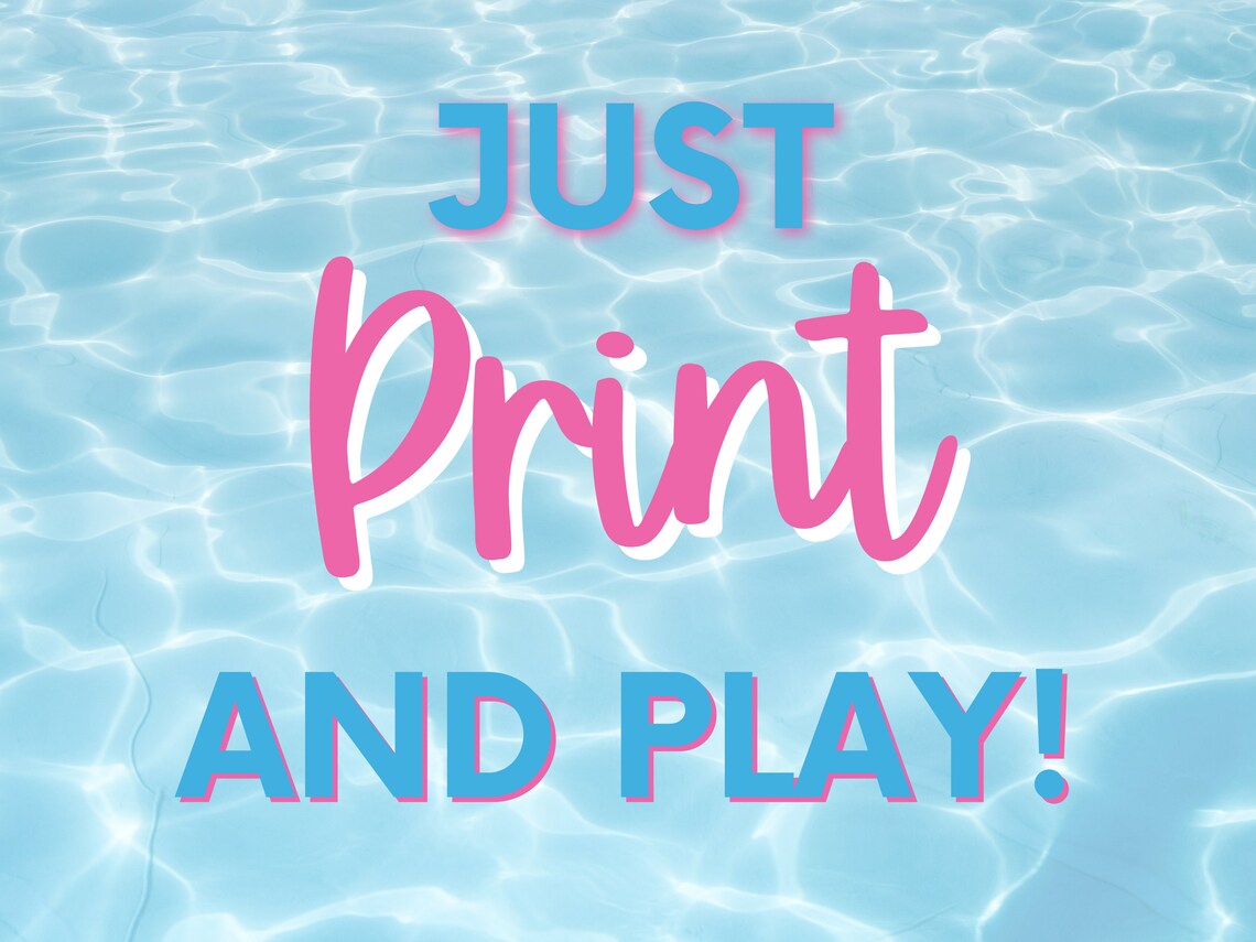 A-Z Pool Party Word Game Pool Party Games Pool Party - Etsy