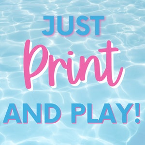 A-Z Pool Party Word Game, Pool Party Games, Pool Party Activity, Pool ...