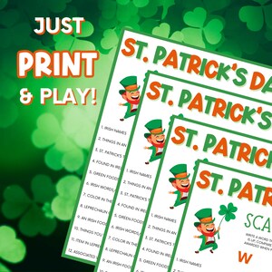 St. Patricks Day Scattergories Game, St Patricks Games, St Patricks ...