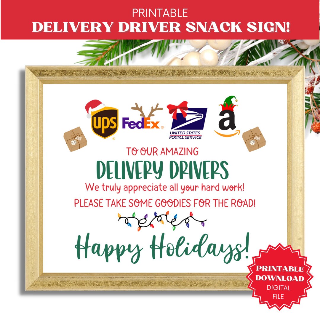 Uber Sticker The 21 Best Delivery Driver Snack Sign Printables (FREE ...