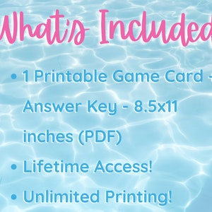 Riddles Pool Party Games for Kids, Trivia Games, Pool Party Game, Pool ...