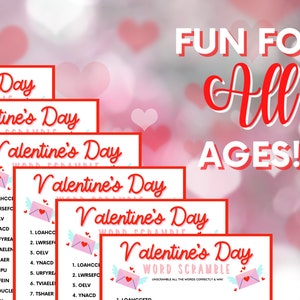 Valentine's Day Word Scramble, Classroom Games, Word Games, Valentines ...