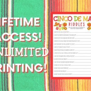 Jokes and Riddles Trivia Printable Cinco De Mayo Game, Group Games ...