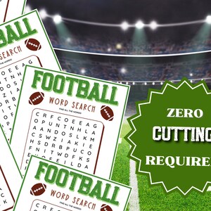 Word Search Super Bowl Party Game, Kids Word Search, Super Bowl Games ...