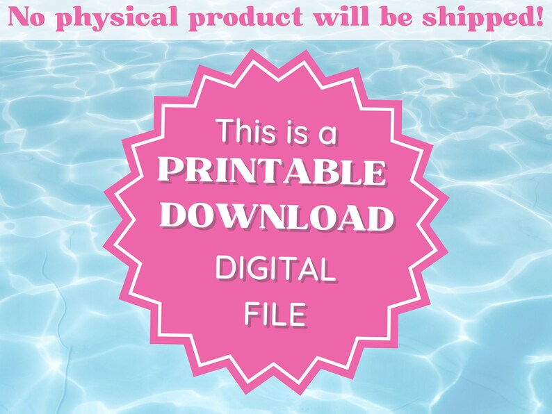 Word Scramble Pool Party Printable Game Pool Party Games - Etsy