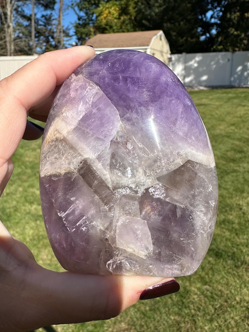 Dream Amethyst Freeform, Large Chevron Amethyst Statement Crystal Calm ...