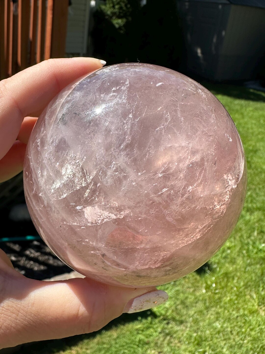 Stunning Star Rose Quartz Asterism X-large Crystal Sphere AAA Quality ...