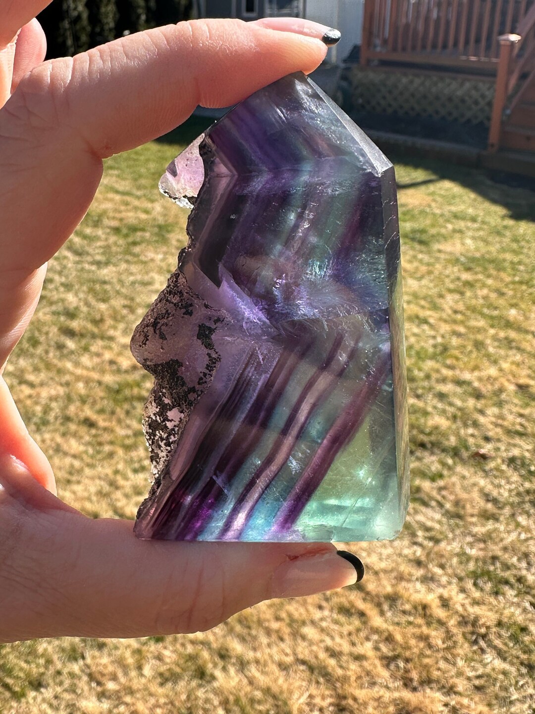 Rainbow Fluorite Druzy Crystal Tower Specimen - Etsy