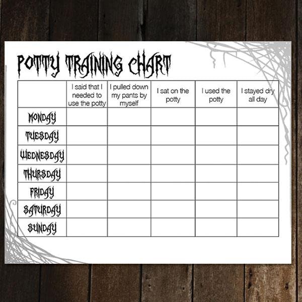 Potty Training Chart Webs - Etsy
