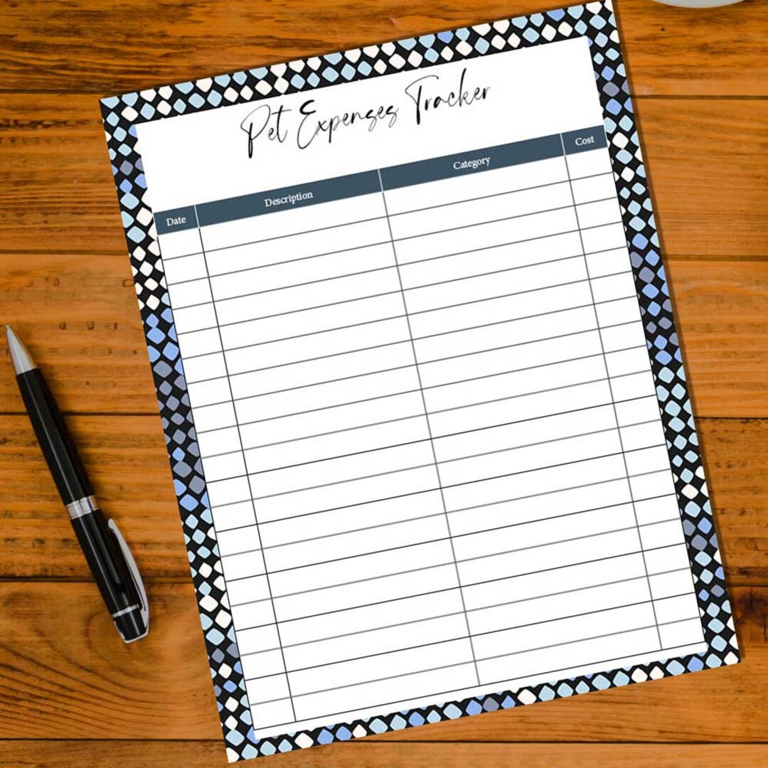 Pet Expense Tracker - Etsy