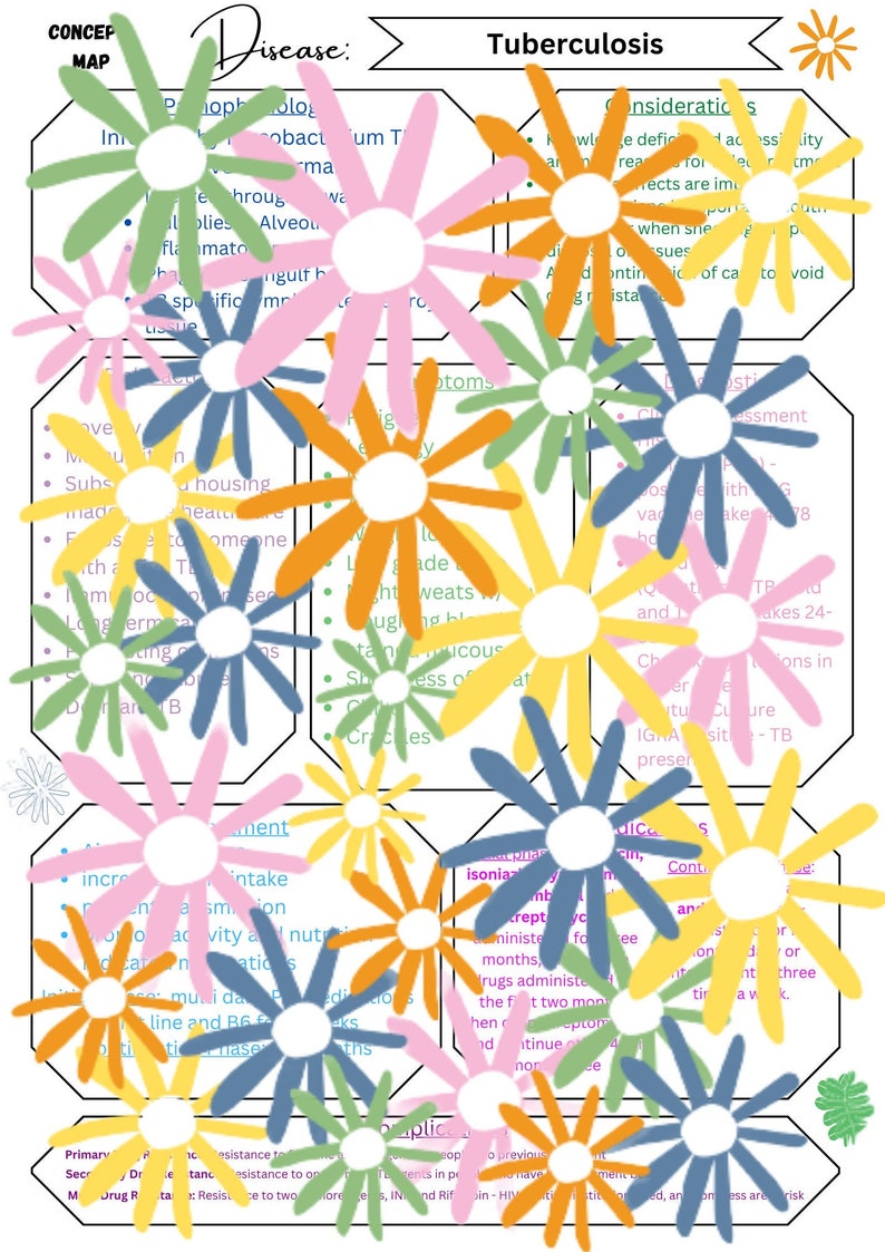 Tuberculosis Concept Map - Etsy