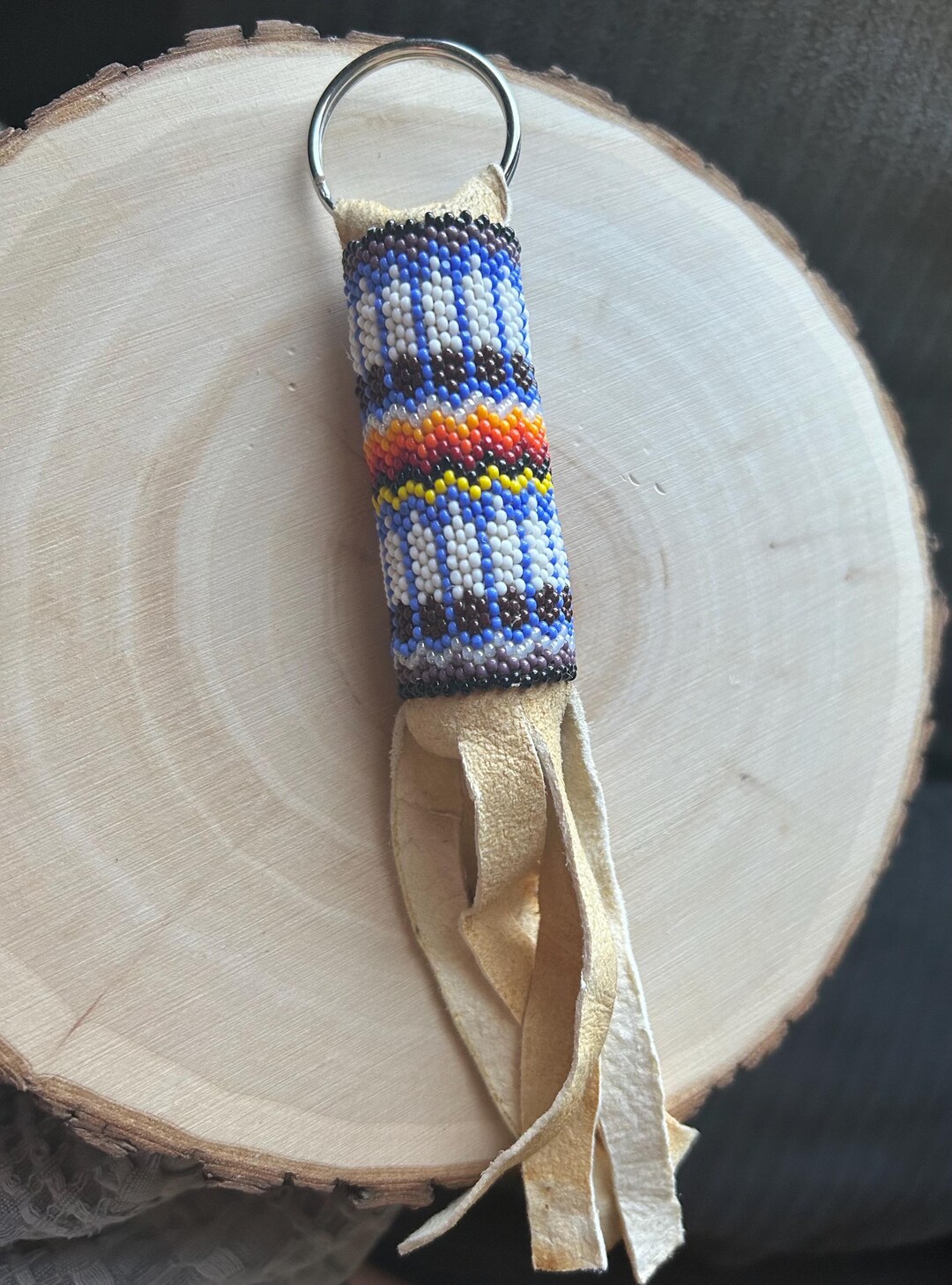 Beaded Peyote Stitch Keychains - Etsy