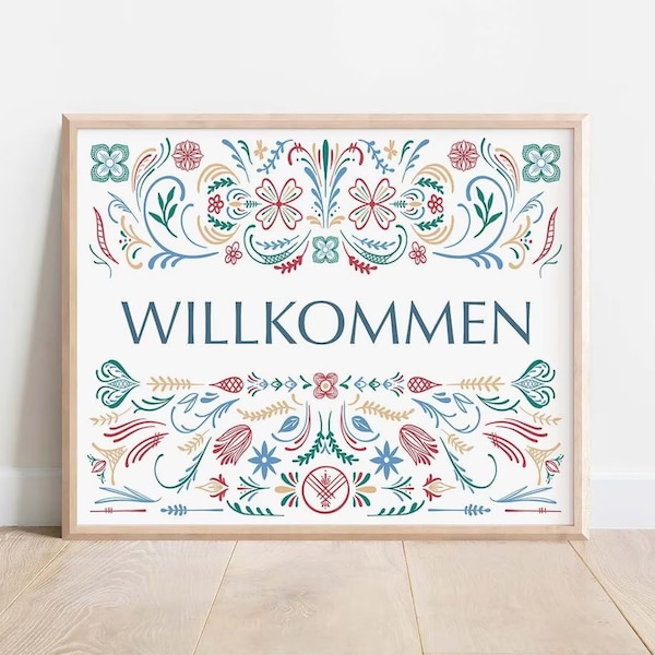 German “welcome” Sign - Etsy
