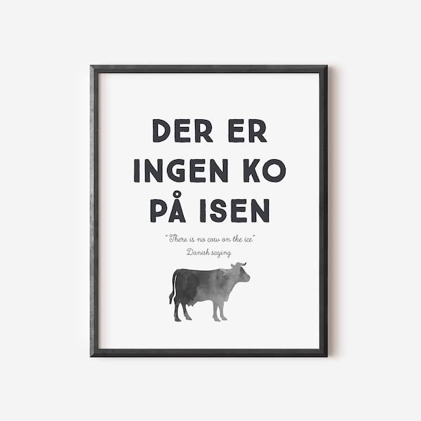 Der Er Ingen Ko På Isen - Etsy