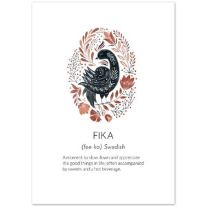 PRINTED Fika Definition Print, Fika Sign, Fika Print, Fika Poster ...