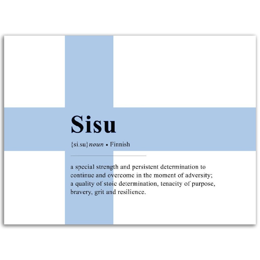 PRINTED Sisu Definition Print, Nordic Print, Sisu Sign, Sisu Print ...