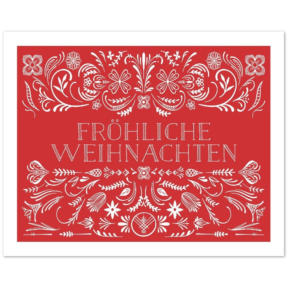 PRINTED Fröhliche Weihnachten German Print, Frohe Weihnachten, German ...