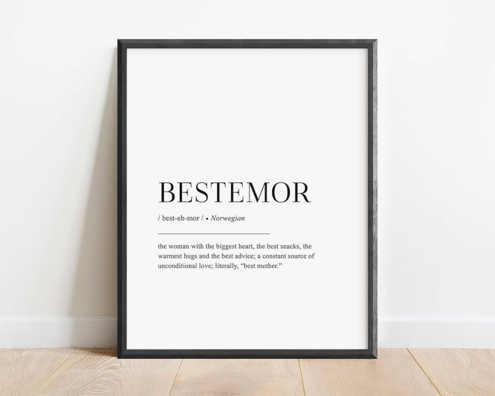 PRINTED Bestemor Definition Print, Norwegian Definition Print, Nordic ...