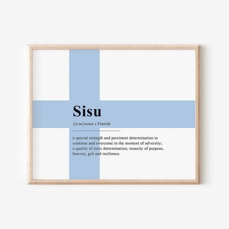 PRINTED Sisu Definition Print, Nordic Print, Sisu Sign, Sisu Print ...
