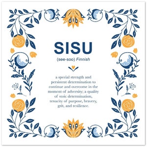 PRINTED Sisu Definition Print, Finnish Definition, Nordic Print, Sisu ...
