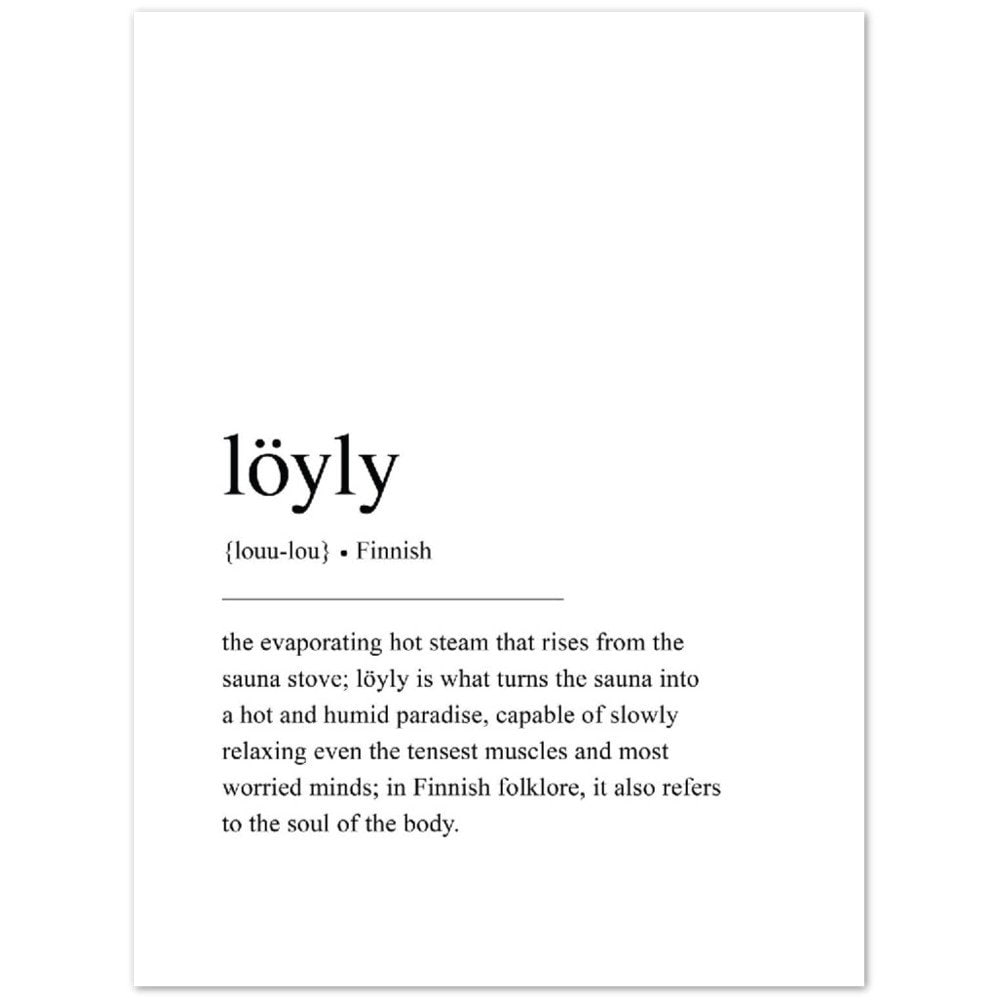 PRINTED Finnish Löyly Definition Print, Loyly Definition Print, Nordic ...