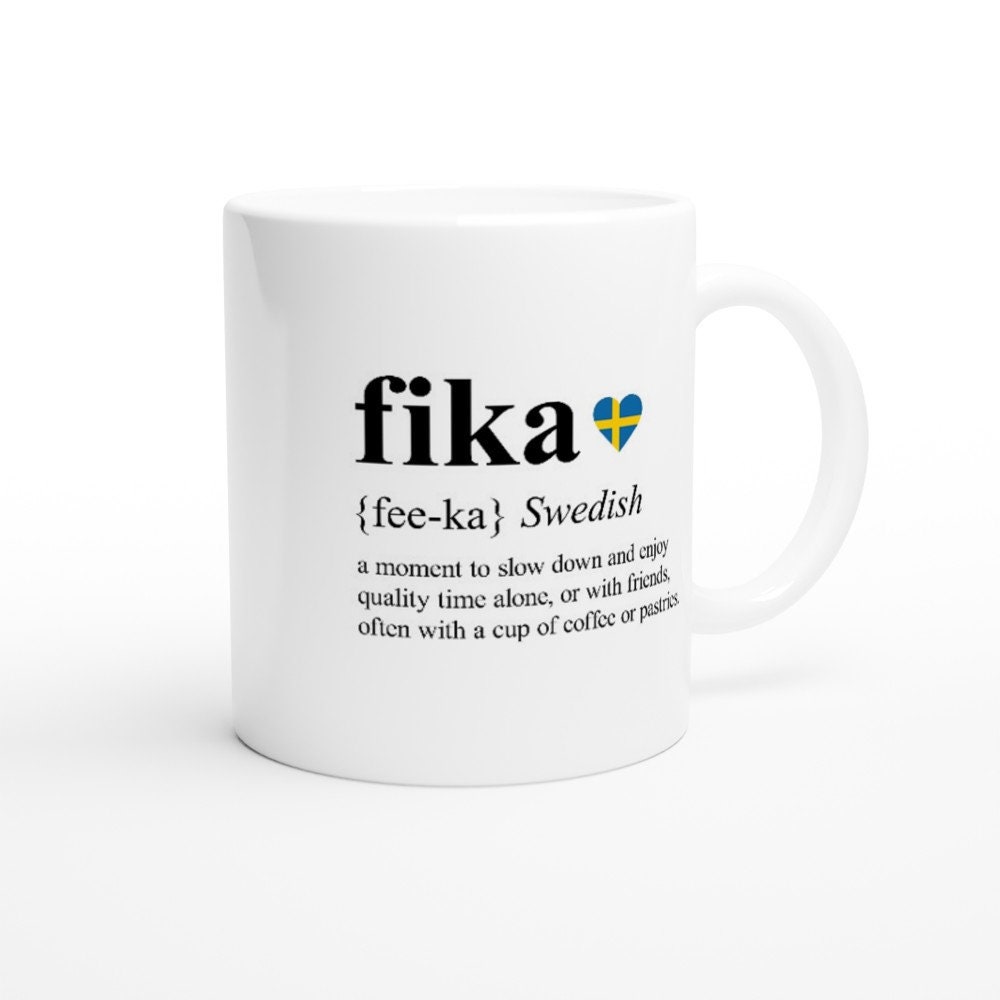 Swedish Fika Definition Mug, Fika Coffee Mug, Swedish Gifts, Fika Mug ...