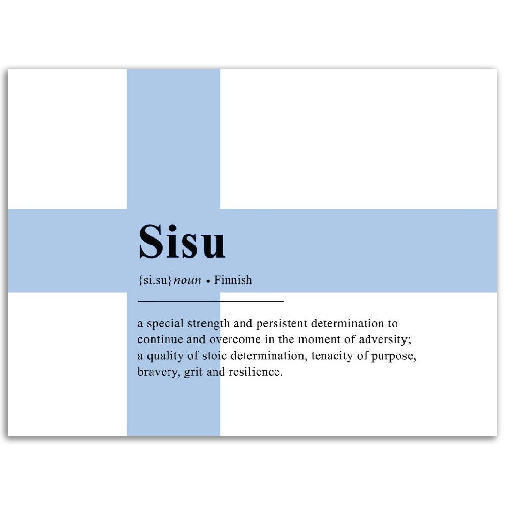 PRINTED Sisu Definition Print, Nordic Print, Sisu Sign, Sisu Print ...