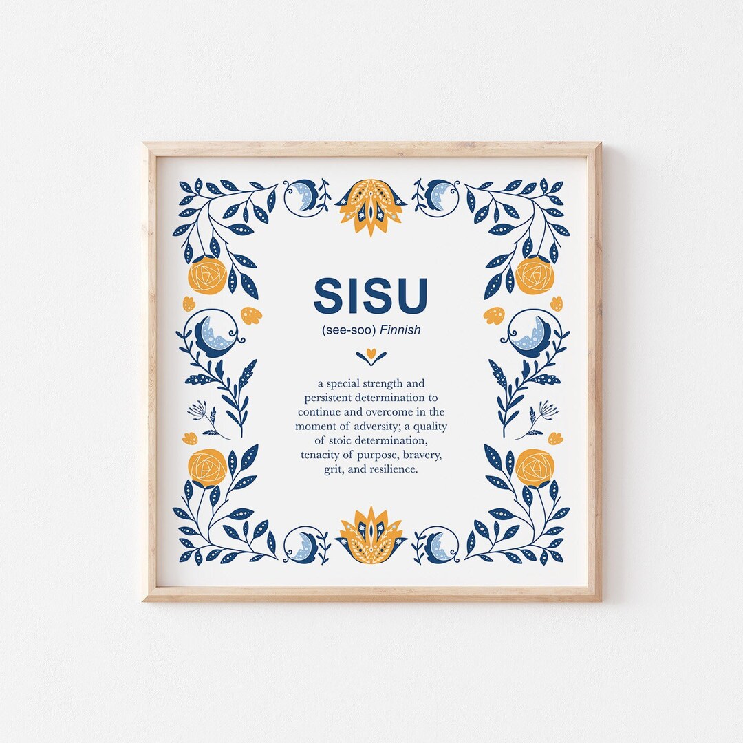 PRINTED Sisu Definition Print, Finnish Definition, Nordic Print, Sisu ...