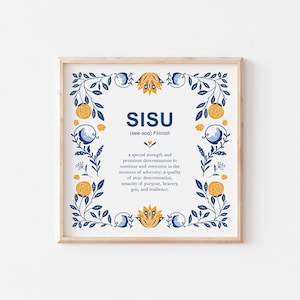 PRINTED Sisu Definition Print, Finnish Definition, Nordic Print, Sisu ...