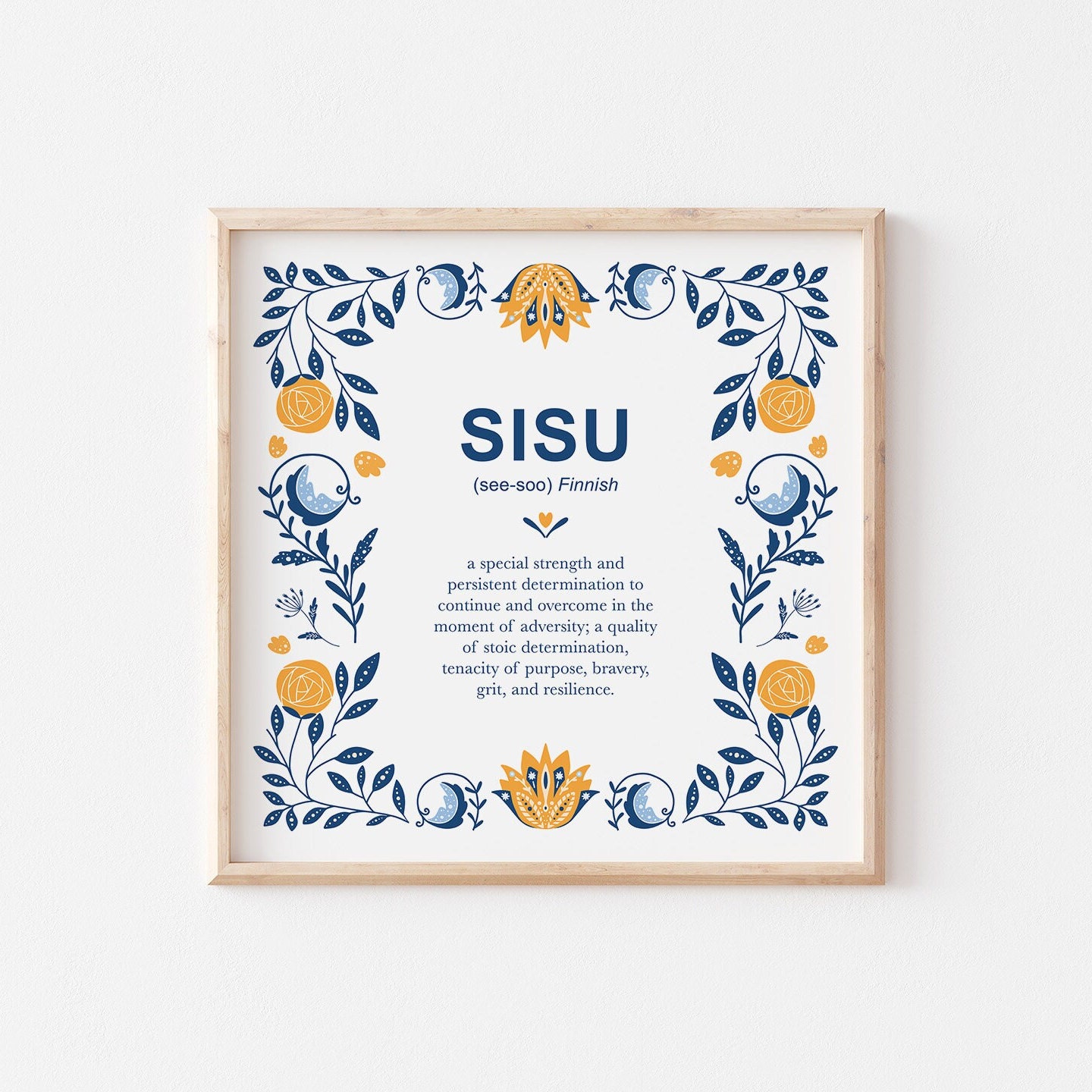 PRINTED Sisu Definition Print Finnish Definition Nordic - Etsy