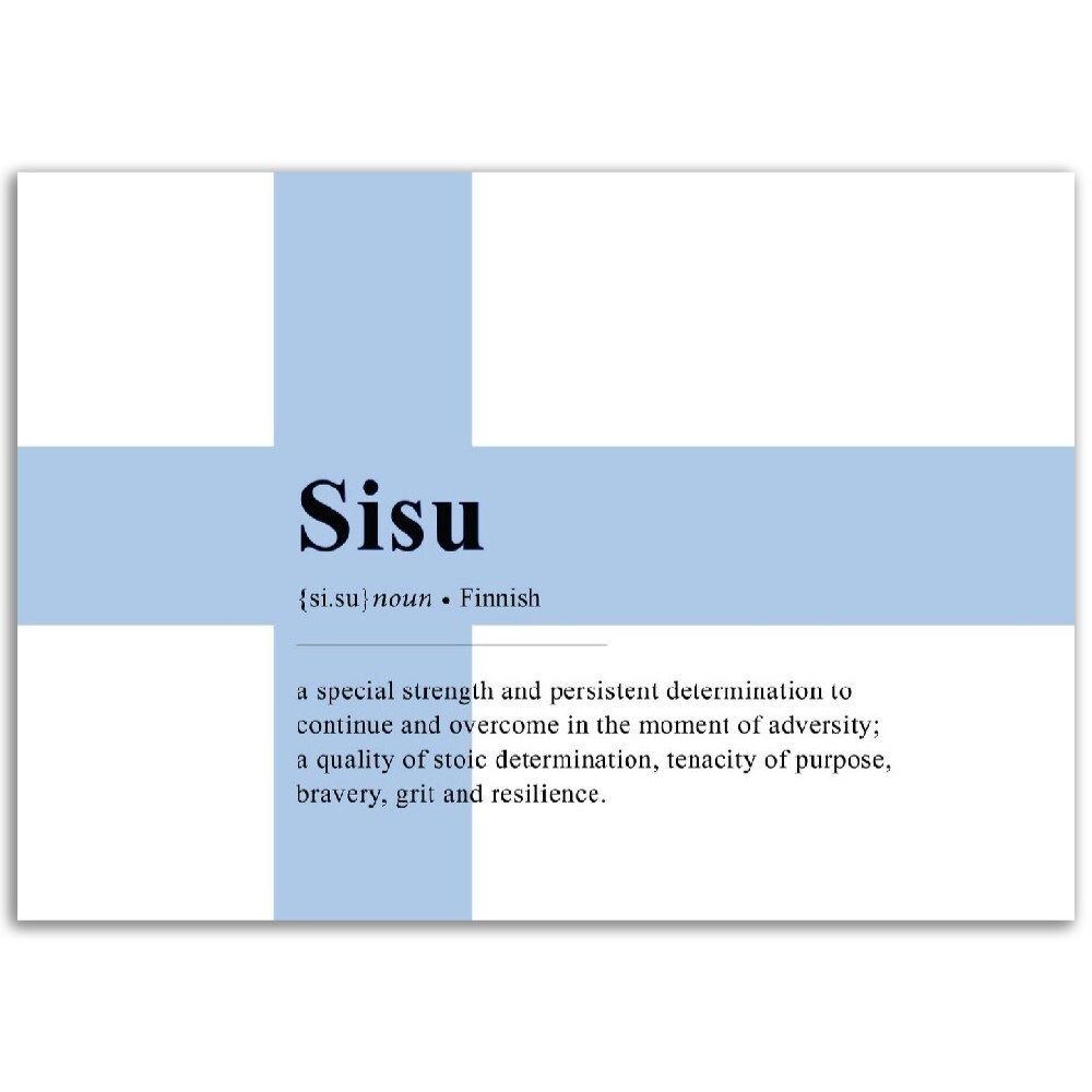 PRINTED Sisu Definition Print, Nordic Print, Sisu Sign, Sisu Print ...