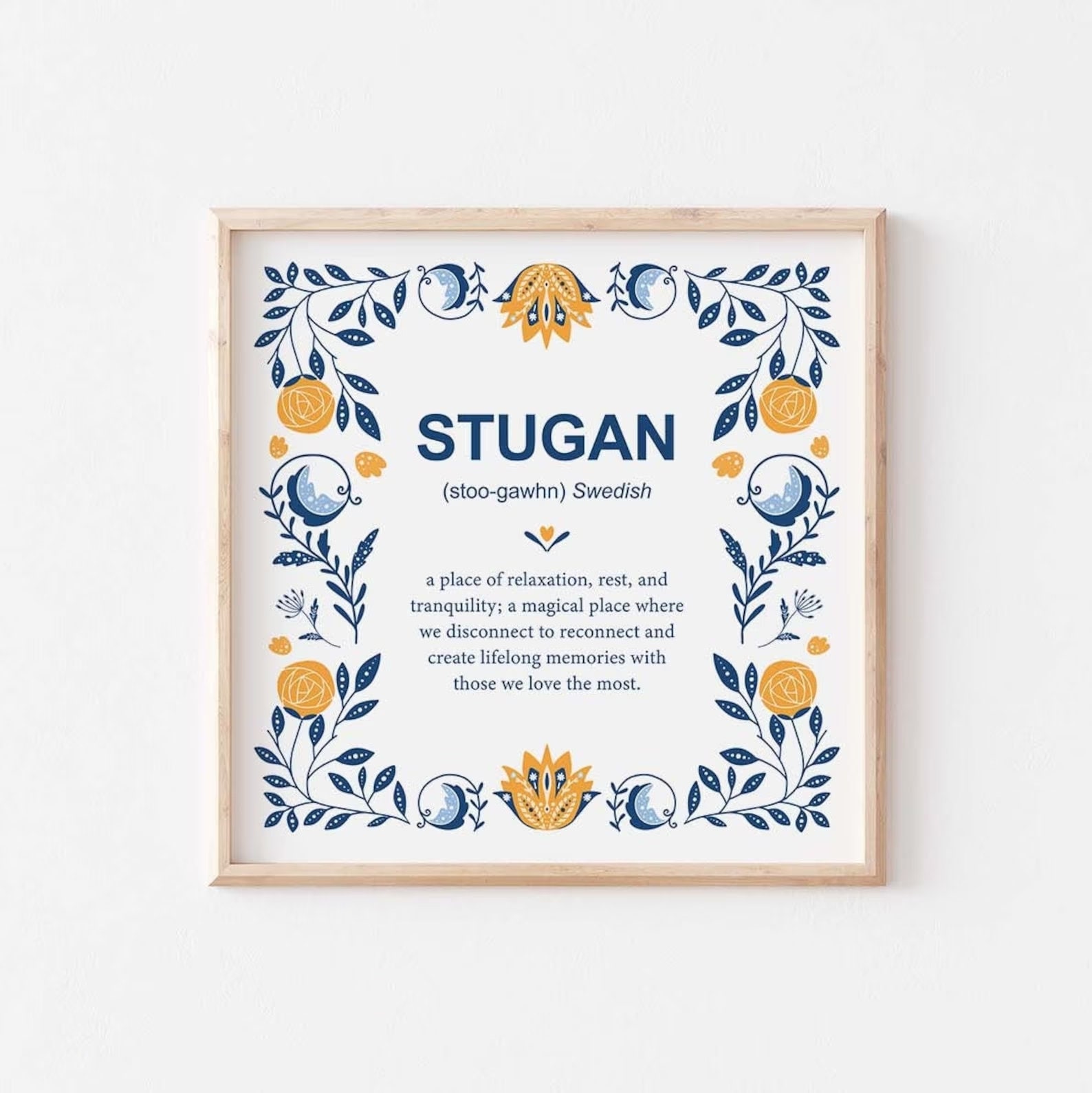 DIGITAL DOWNLOAD Stugan Swedish Definition Printable, Swedish Cabin ...