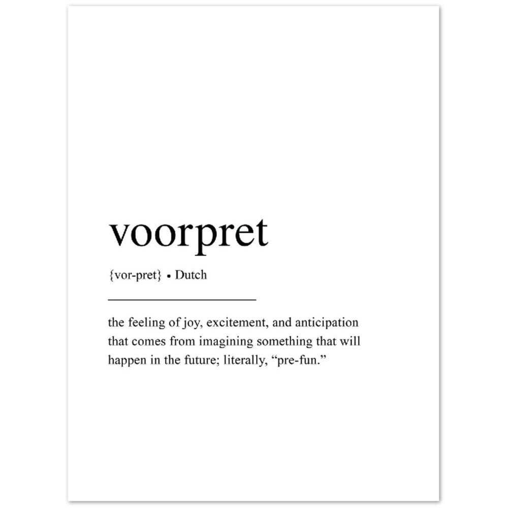 PRINTED Voorpret Dutch Definition Print Dutch Decor Dutch - Etsy
