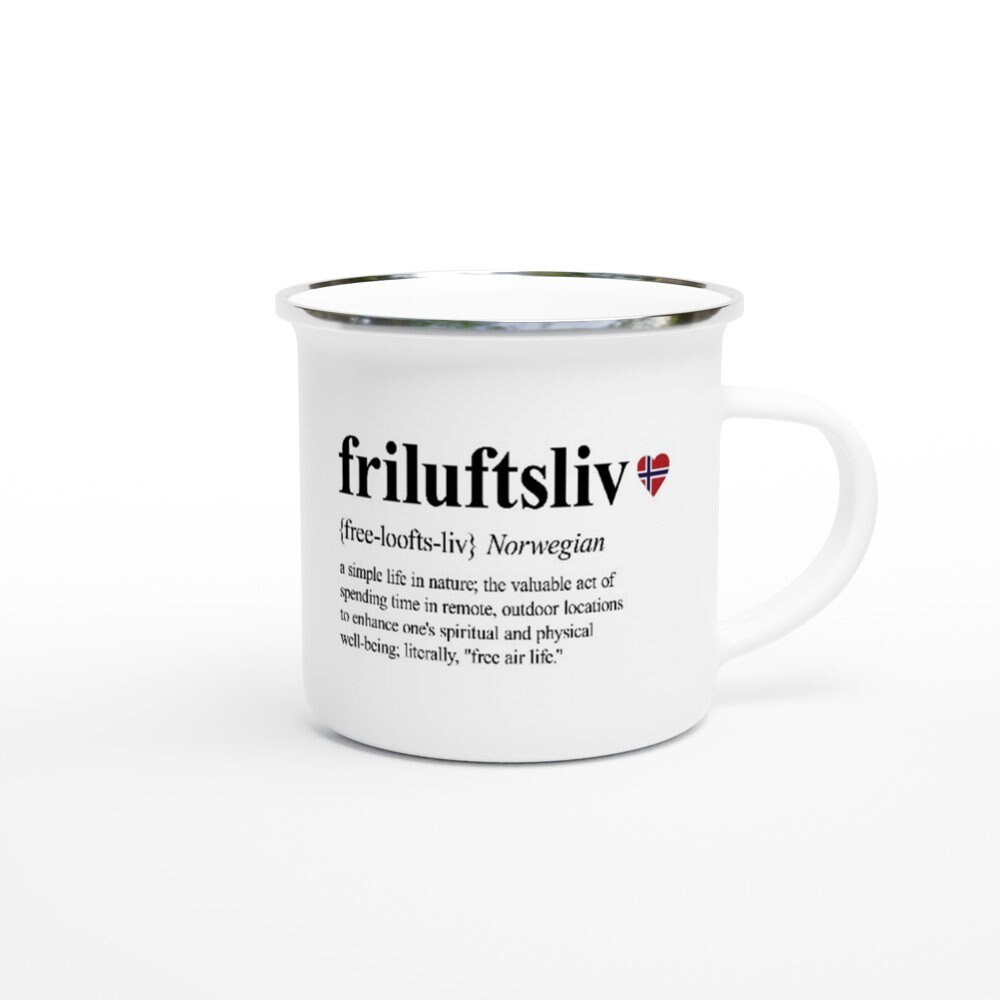 Norwegian Friluftsliv Enamel Mug, Norwegian Gift, Norway Gift, Camping ...