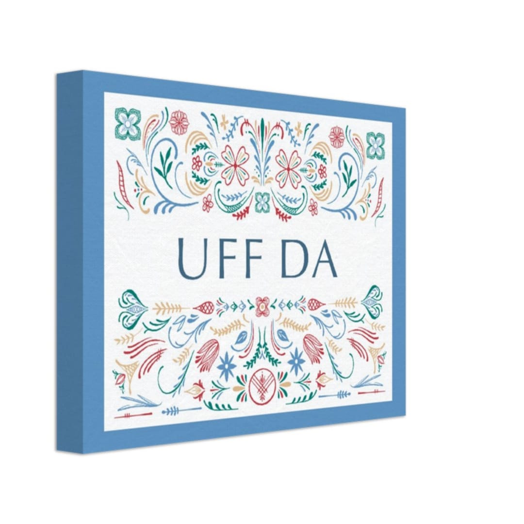 CANVAS Uff Da Norwegian Folk Art, Norwegian Gift, Rosemaling, Norwegian ...