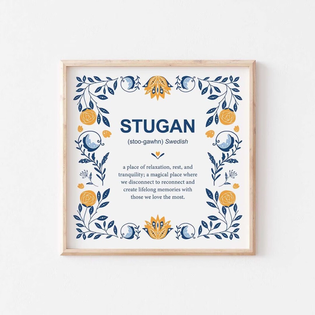 PRINTED Stugan Definition Poster, Swedish Definition Print ...