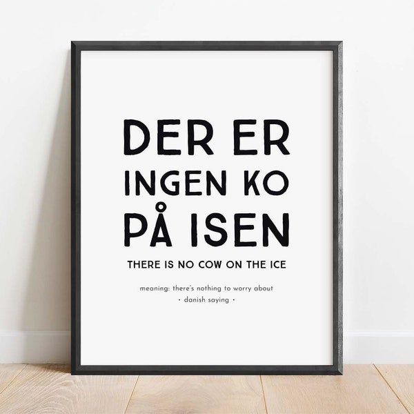 Der Er Ingen Ko På Isen - Etsy