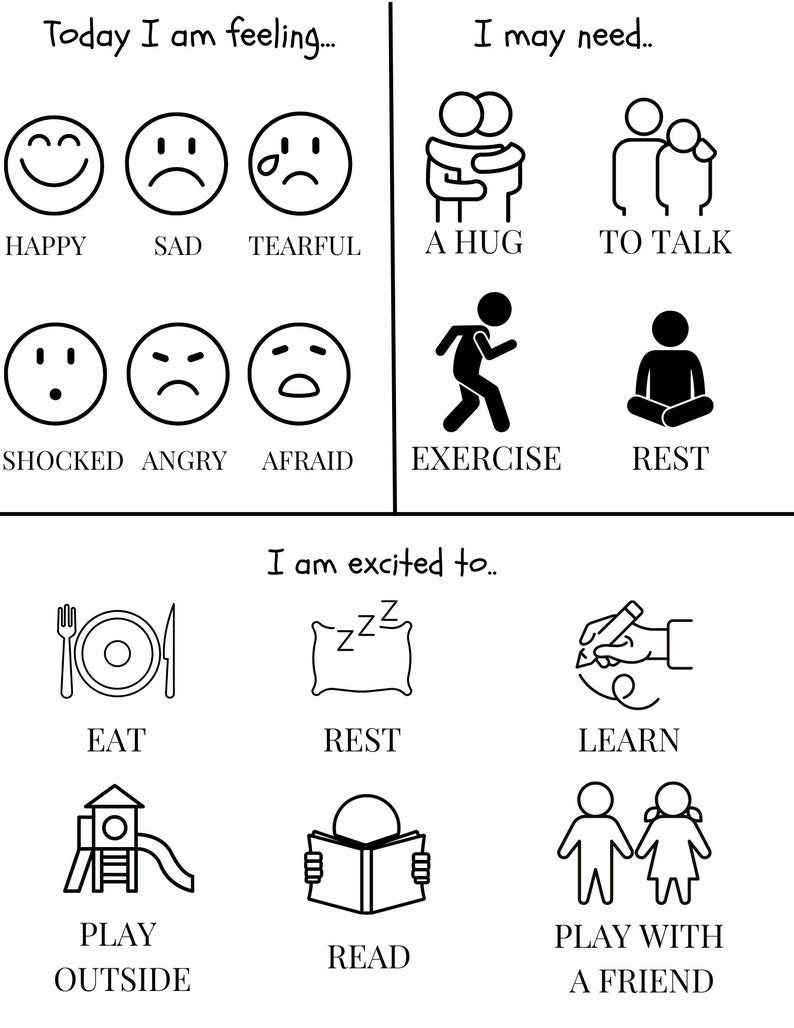 Emotional Regulation Kids Worksheet, Preschool, Kindergarten, Editable ...