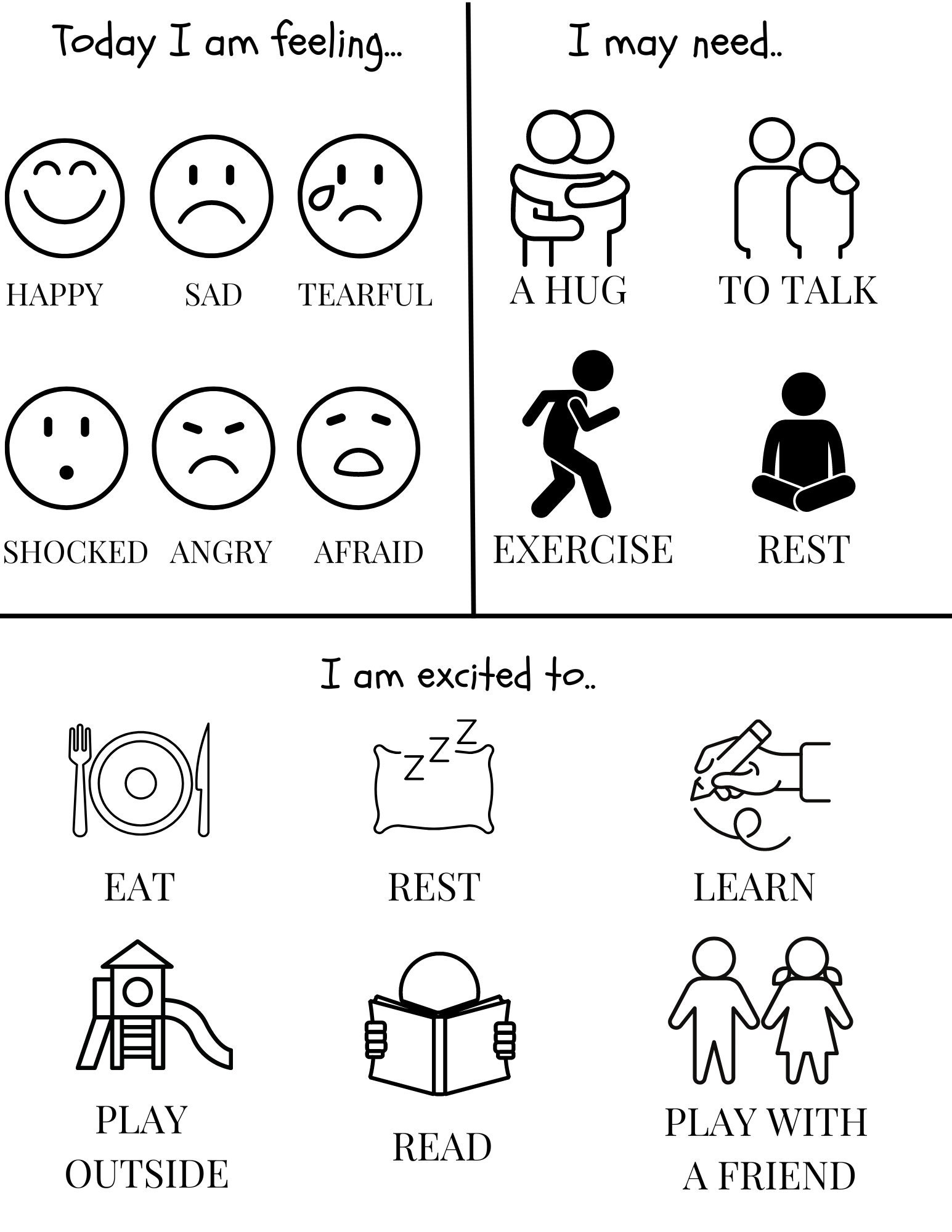 Emotional Regulation Kids Worksheet, Preschool, Kindergarten, Editable ...