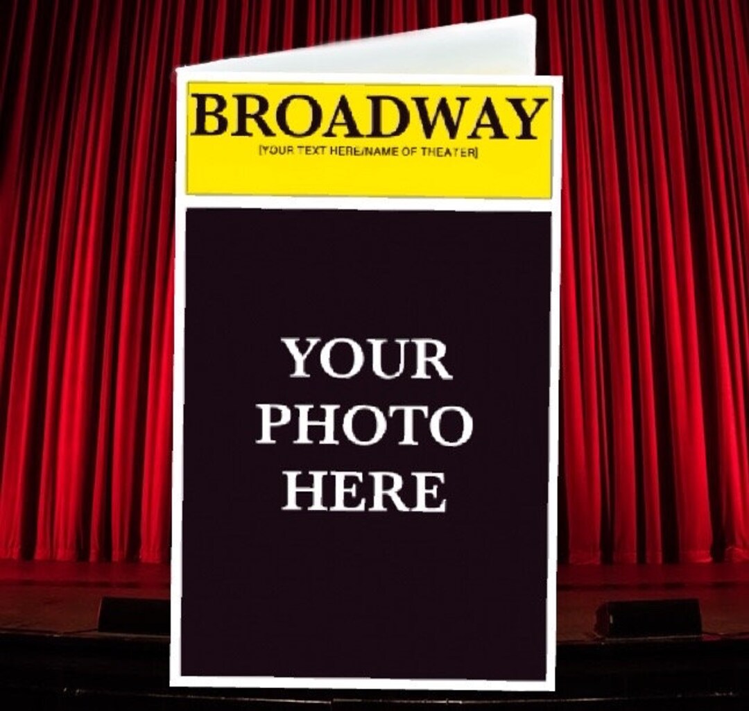 Custom Broadway playbill Style Foldable Card//digital DOWNLOAD - Etsy