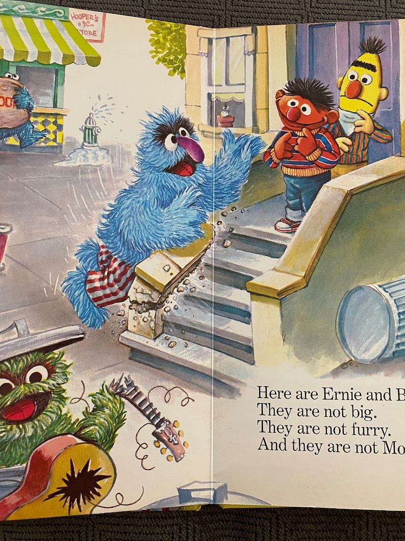 Vintage 1976 I Am a Monster Sesame Street Book - A Golden Book - Etsy