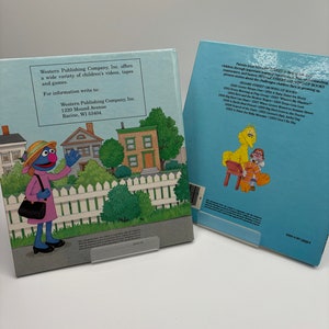 Muppets Books Big Bird Goes to the Doctor & Grover Sleeps Over 1980s ...