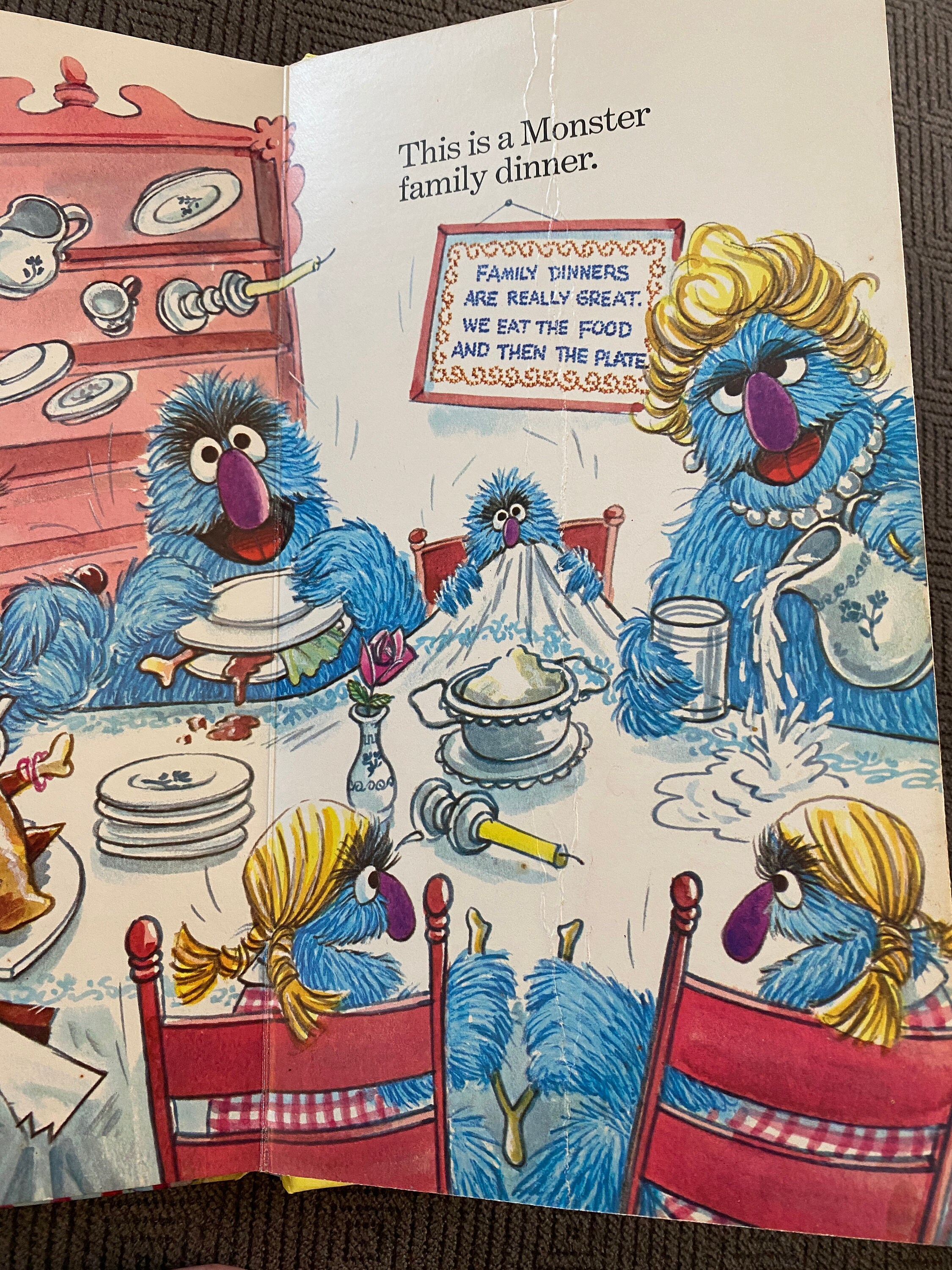 Vintage 1976 I Am a Monster Sesame Street Book - A Golden Book - Etsy