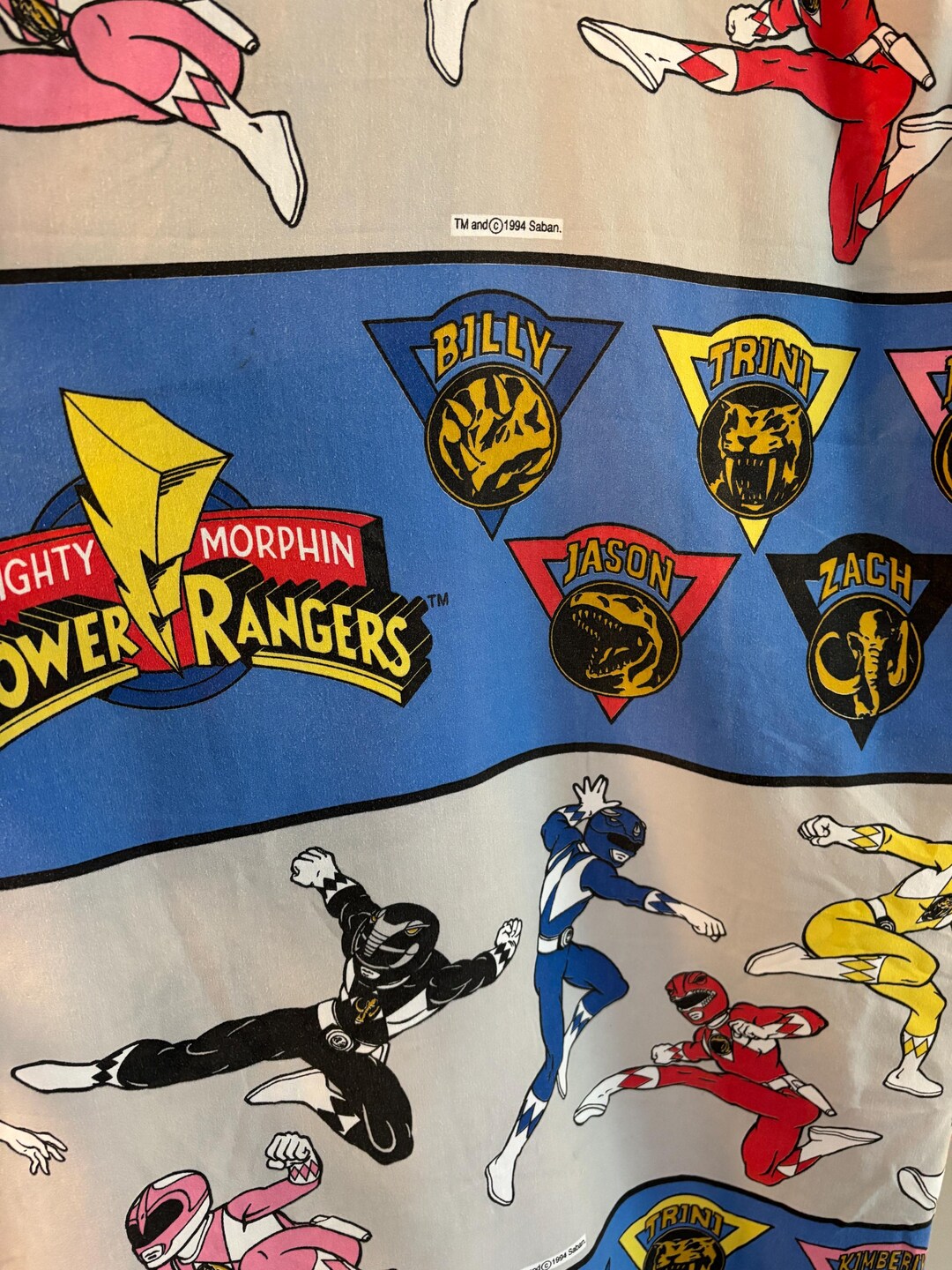Might Morphin Power Rangers Fitted Twin Bed Sheet 1994 - Etsy