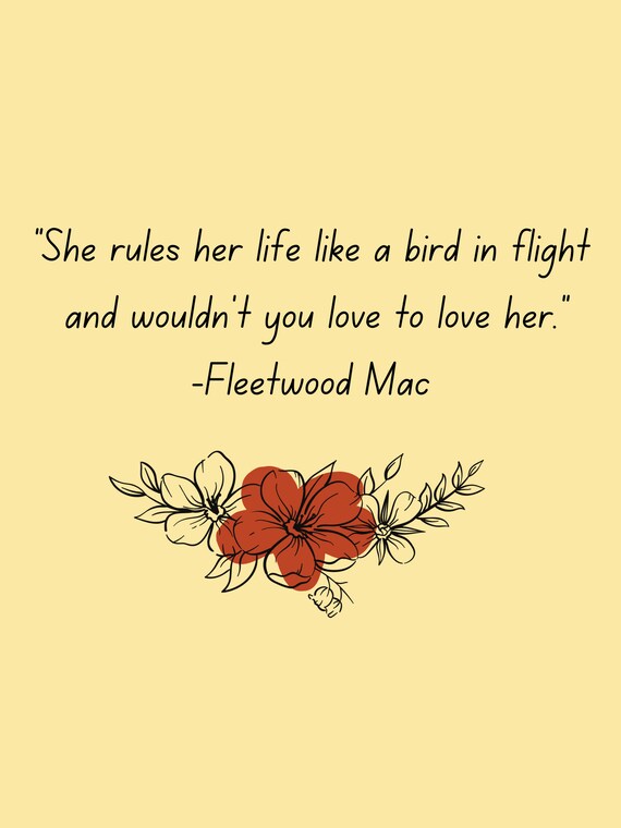 Fleetwood Mac Song Lyrics LANDSLIDE Wall Print | FLEETWOOD MAC