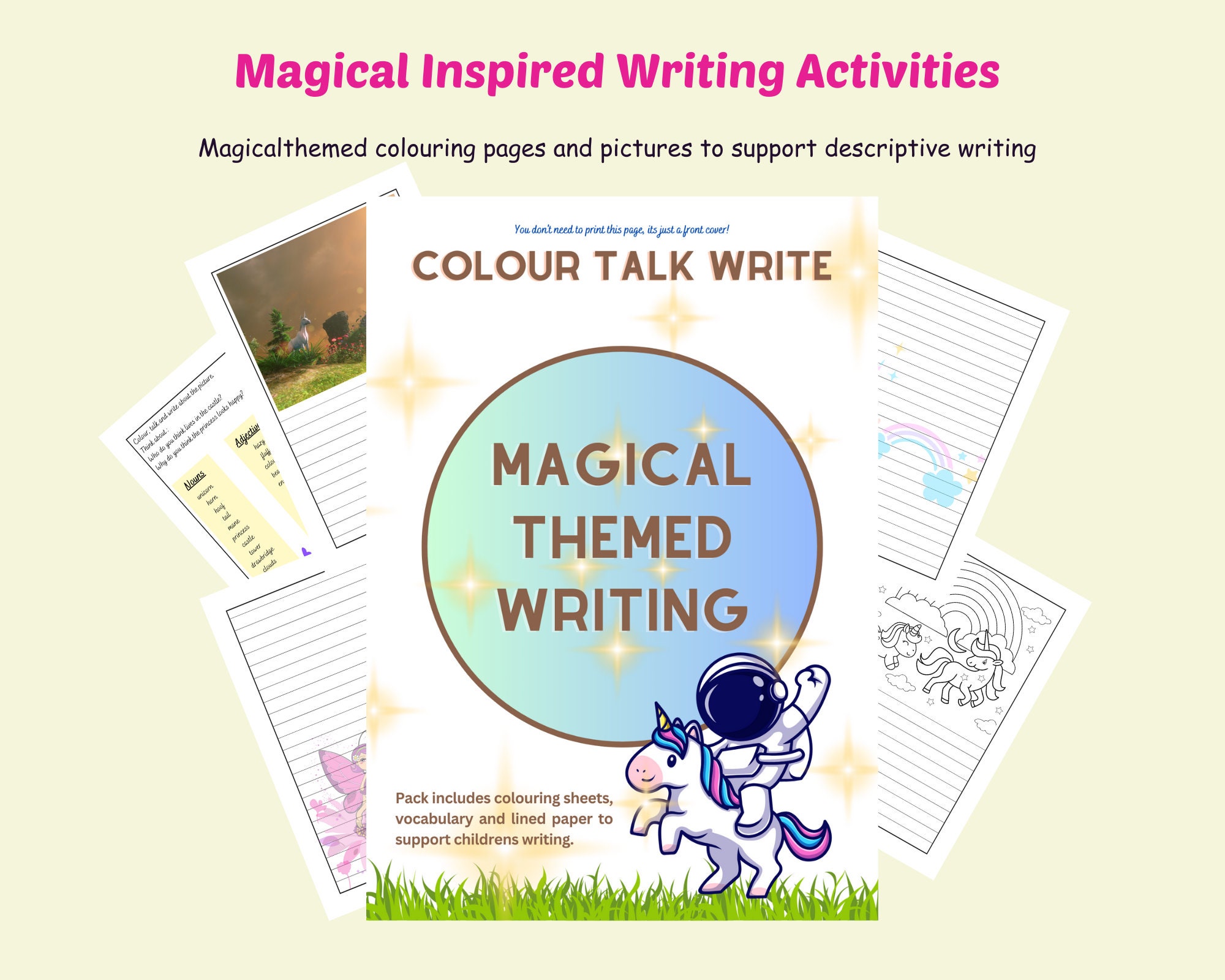 Printable Magical Themed Activity Sheets, Includes Colouring Pages ...