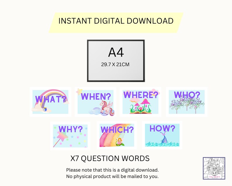 Digital Download of Magical Question Words for Display for Home School ...