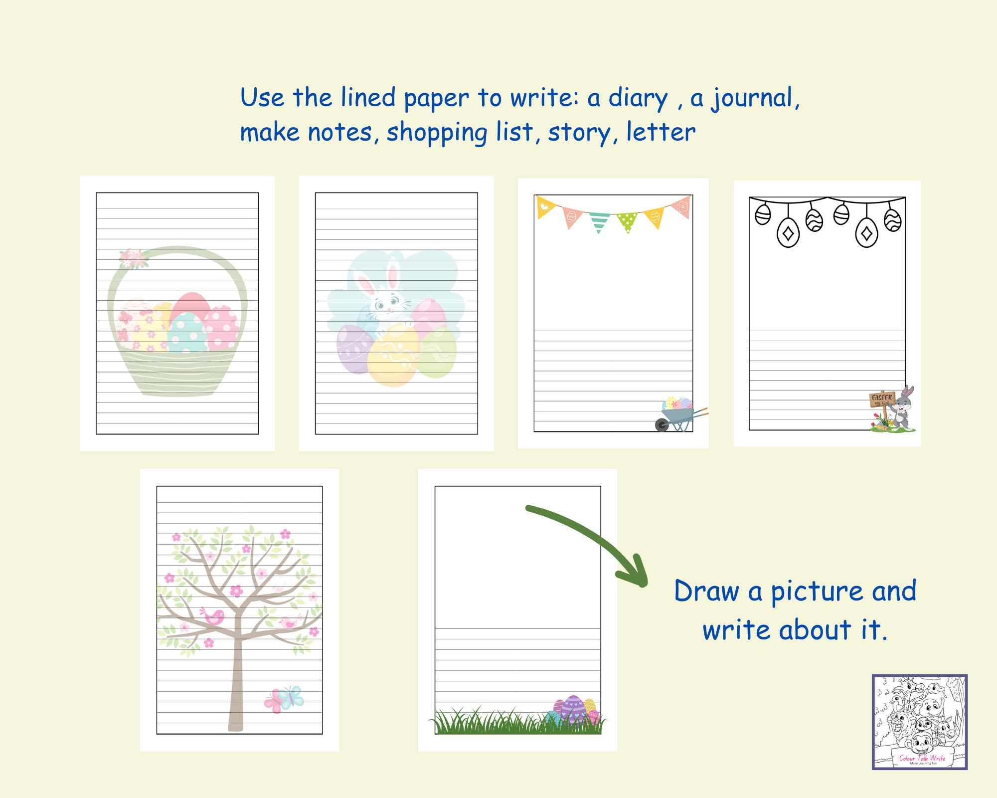 Printable Easter Themed Activity Sheets, Includes Colouring Pages ...