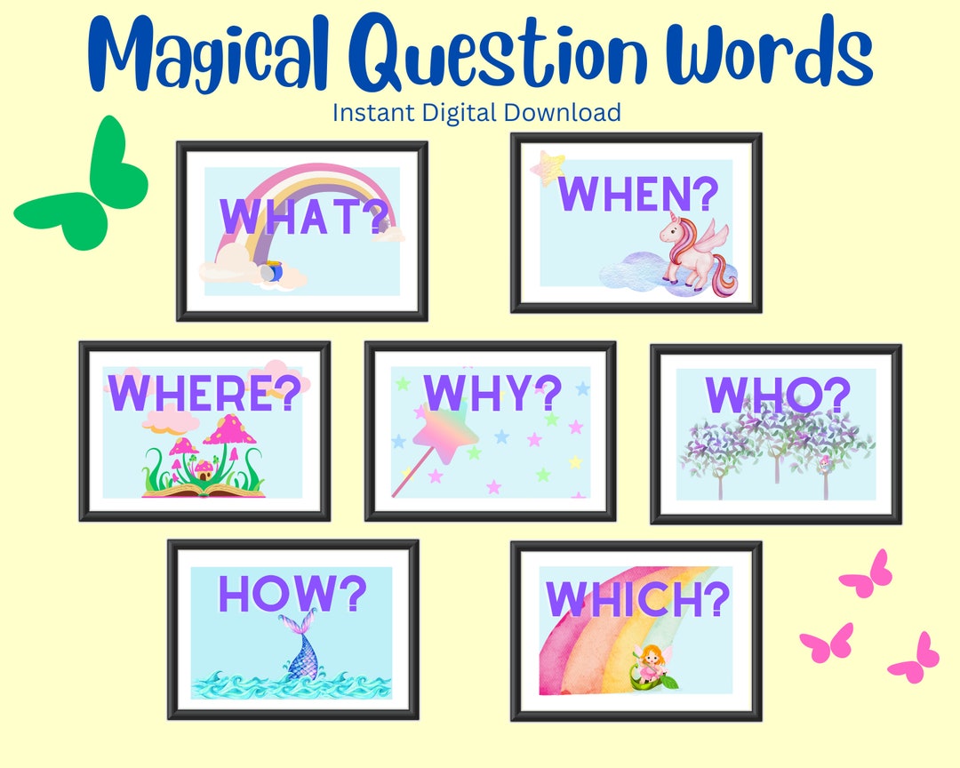 Digital Download of Magical Question Words for Display for - Etsy